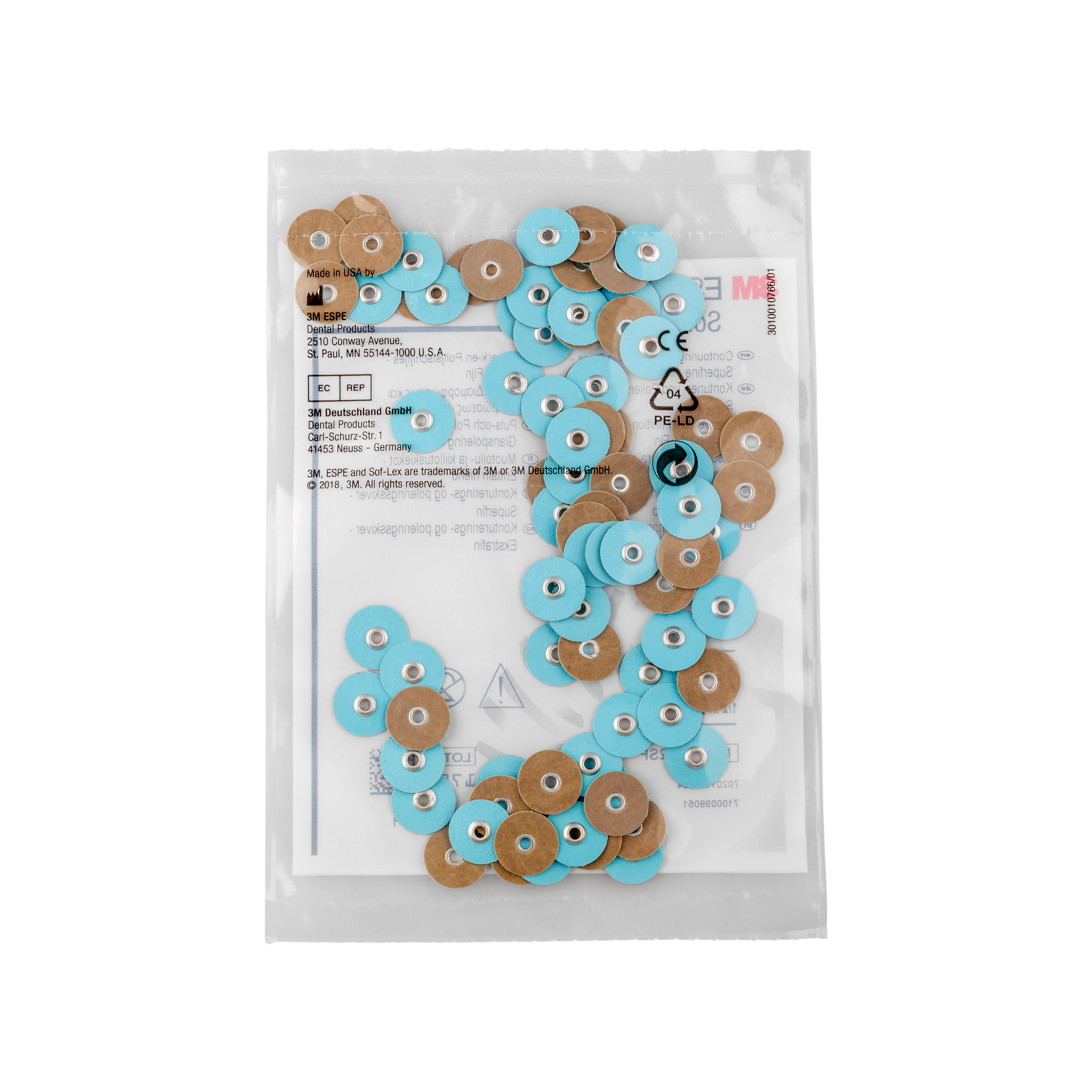 Solventum Sof-Lex Disc 1 2" 12.7mm Light Blue Fine 1982SF 85pk 18128 ...