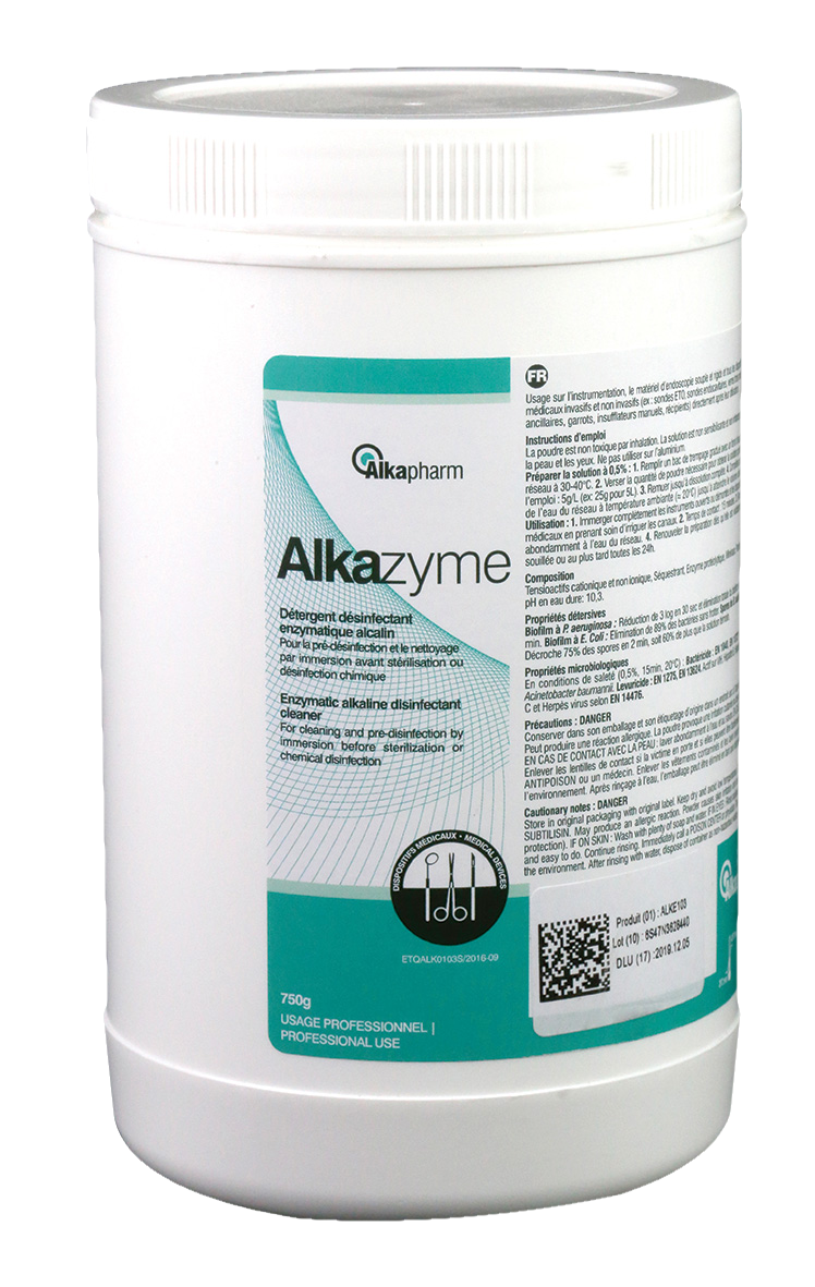 Alkapharm Alkazyme Instrument Disinfectant Powder 750g 23032 - Kent Express