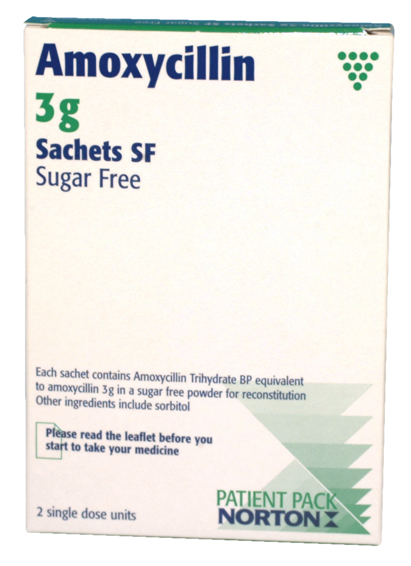 Kent Pharmaceuticals Amoxicillin Sugar Free Sachets 3g 2pk 44366 - Kent ...