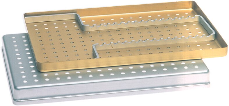 Nichrominox Instrument Tray Aluminium Perforated 28 x 18cm Green 77426 ...