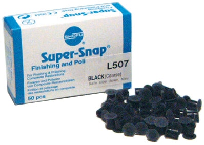 Shofu Dental Super-Snap Mini-Disc L507 5 16" 8mm Black Coarse 50pk ...