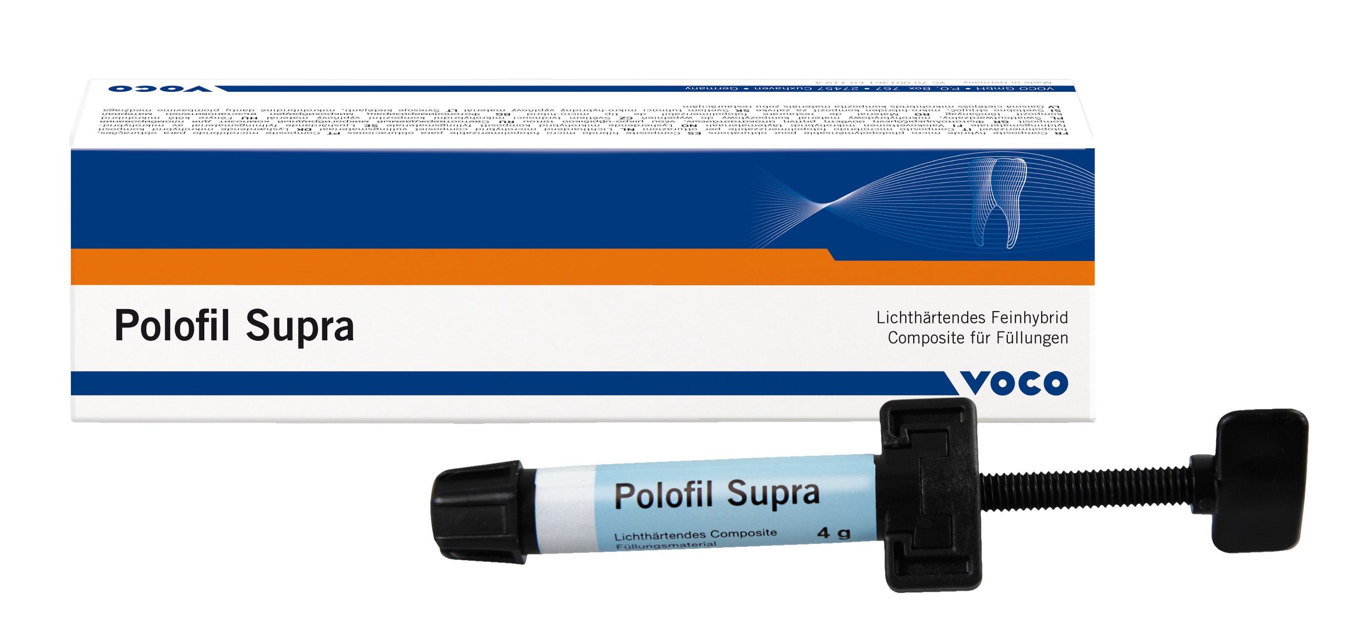 Voco Polofil Supra Micro-Hybrid Comp Syringe 4g A2 36407 - Kent Express