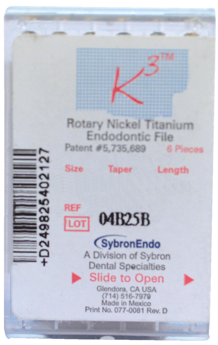 Kerr Endodontics K3 Files .06 Taper 21mm Size 30 6pk 68969 - Kent Express
