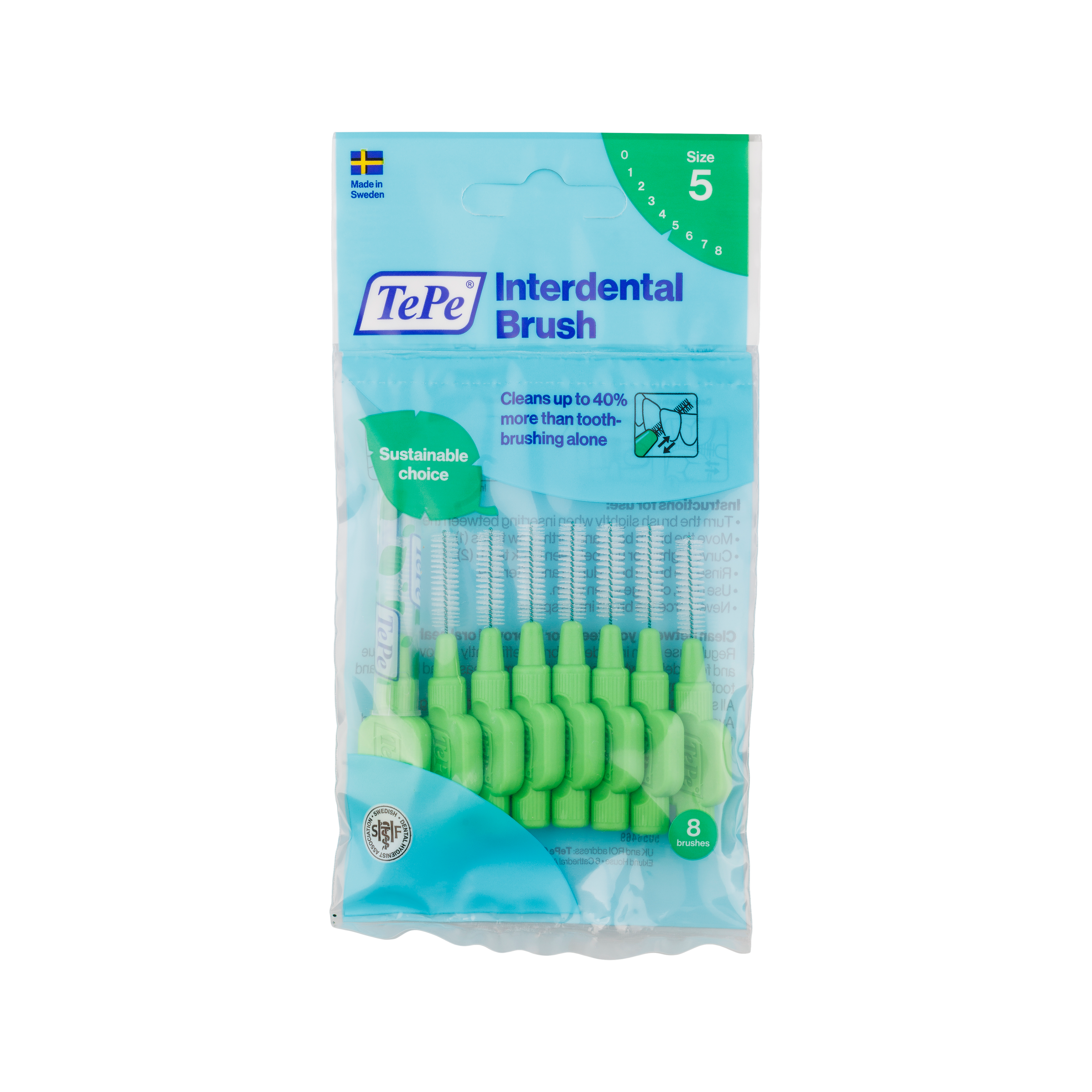 Tepe TePe Interdental Brush Regular Green 0.80mm 10x8pk 50548 - Kent ...