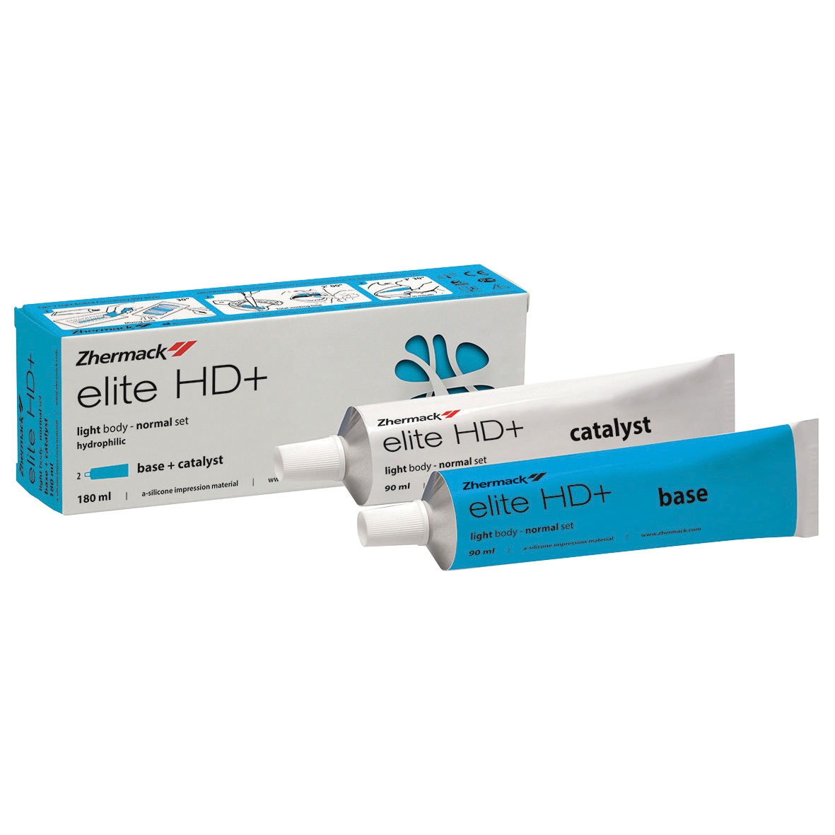 Zhermack Elite HD+ Normal Set Light Body Tubes 90ml 2pk 55166 - Kent ...