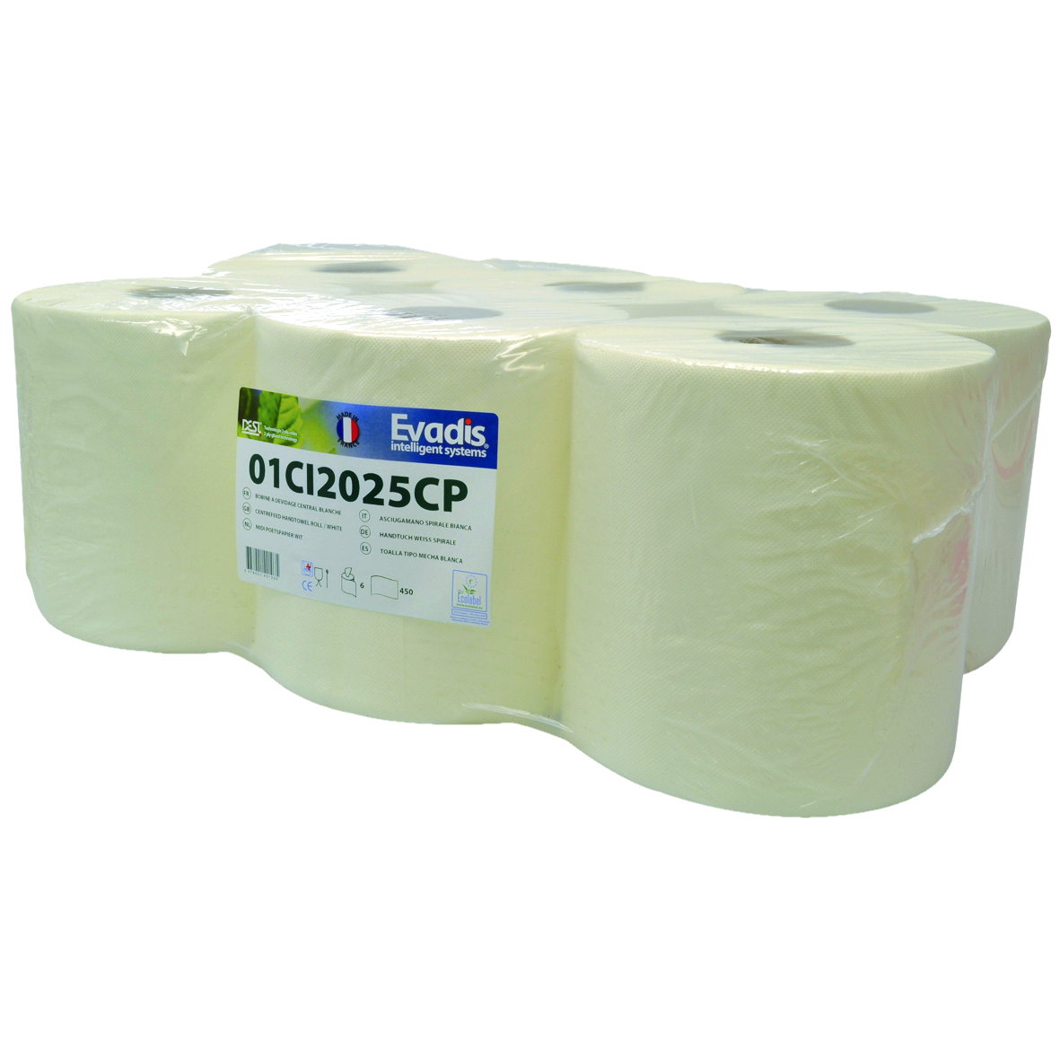 MP Hygiene White Centre Feed Rolls KX225311 - Kent Express