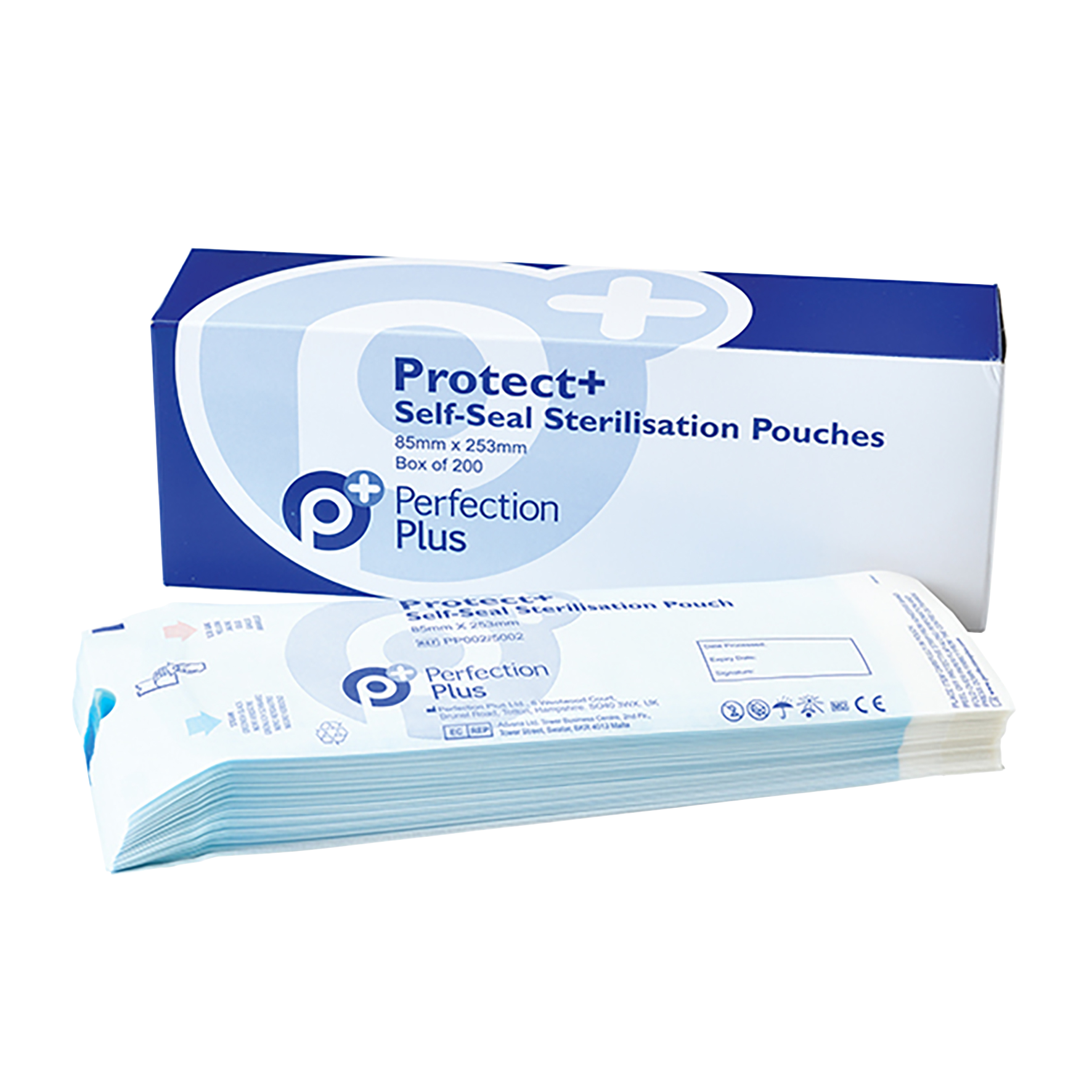 Perfection Plus Ltd Protect+ Sterilisation Pouches 86x253mm 200pk ...