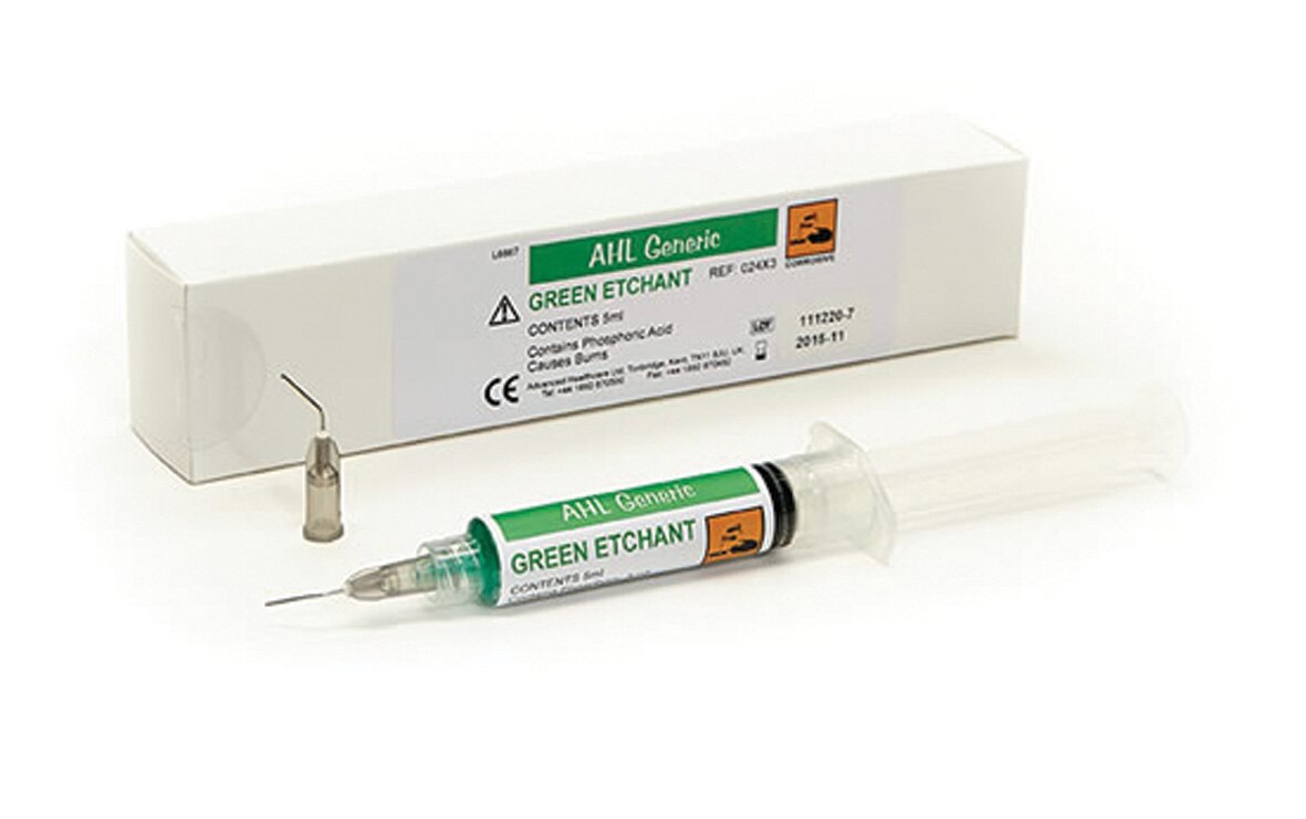 Advanced Healthcare Acid Etch Gel 37% Syringe Green 12ml + 20 Tips ...