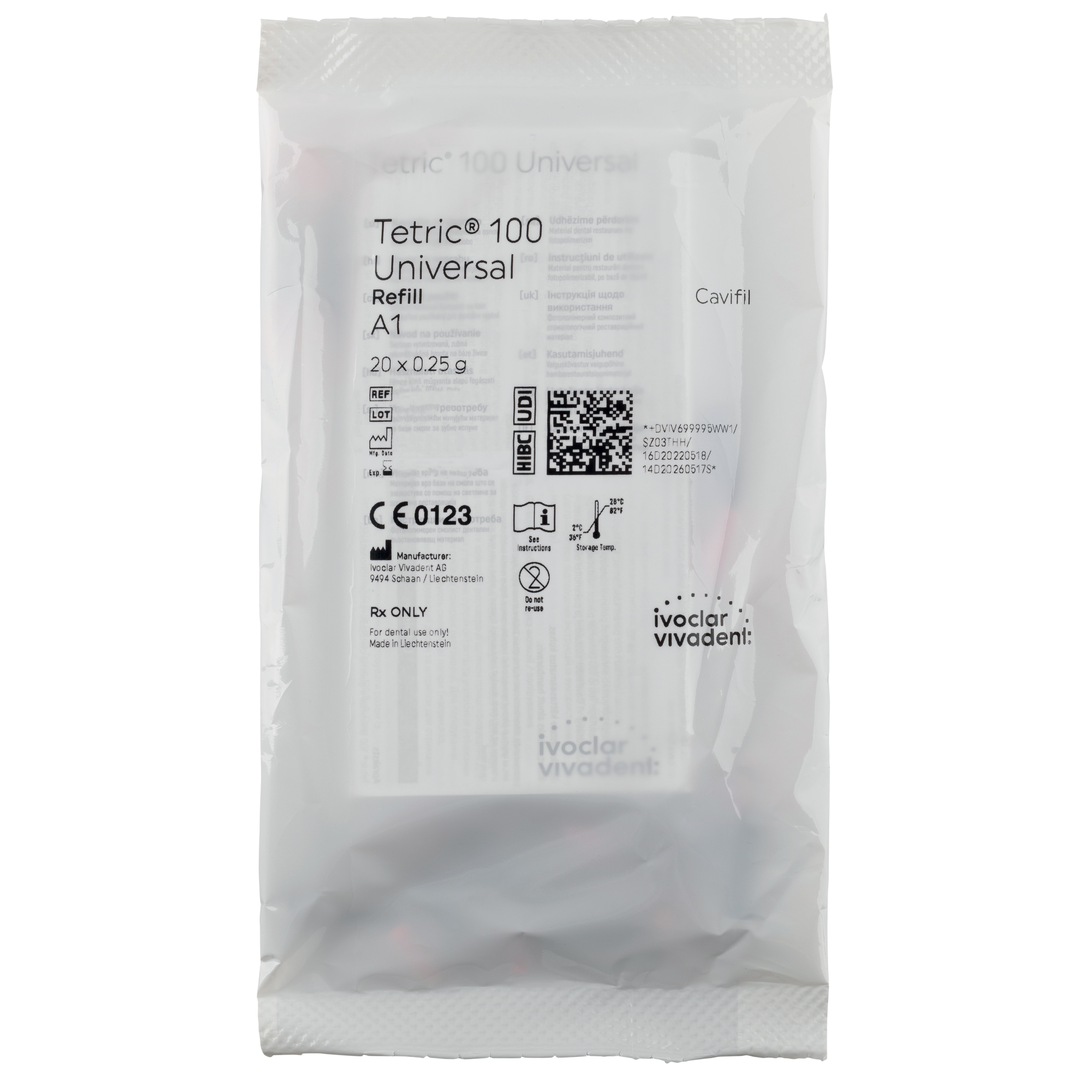 Ivoclar Tetric 100 Universal Capsules 0.25g A1 20pk 29346 - Kent Express