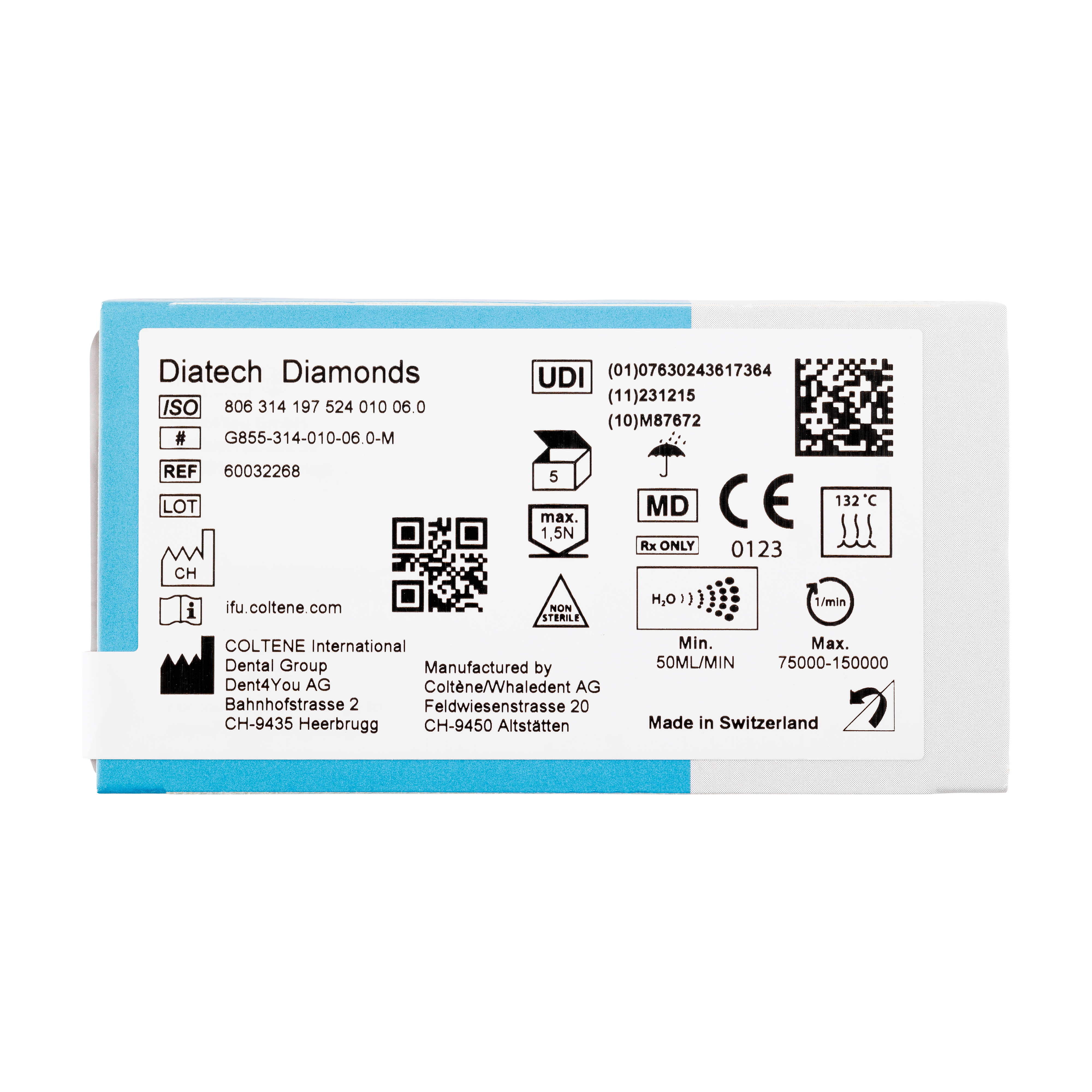 Coltene DIATECH Diamond Burs G855-314-010-06.0-M 5pk KX230064 - Kent ...
